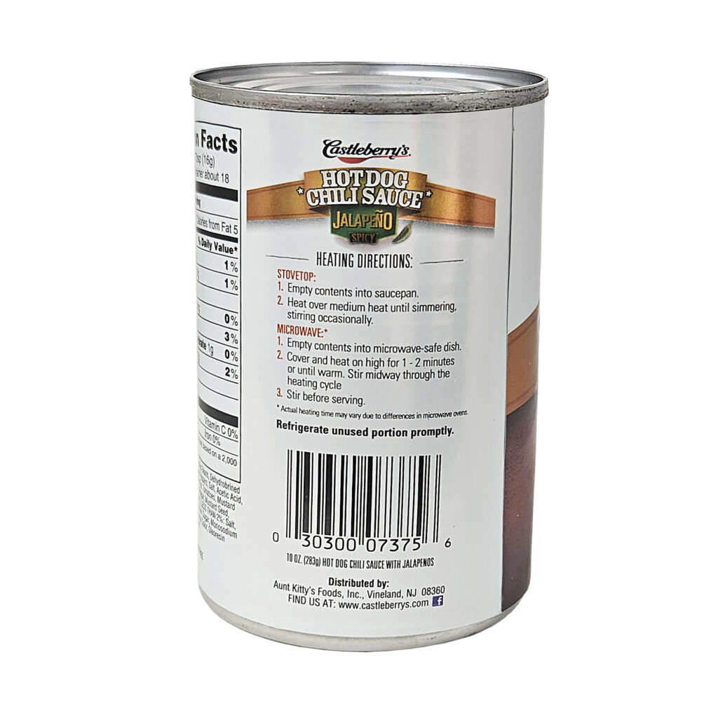 Castleberry's Jalapeño Hot Dog Chili Sauce - Add a Kick to Your Hot Dog!