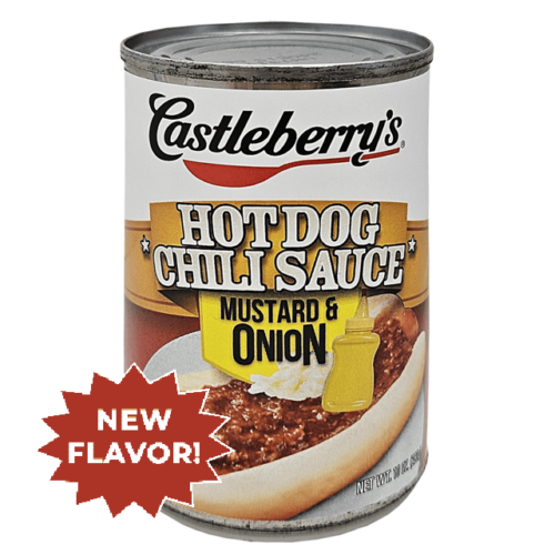 Castleberry's Mustard & Onion Hot Dog Chili Sauce - Bold Flavor for ...
